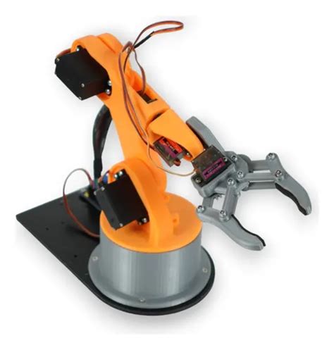 Brazo Robot 3d 6 Ejes Automatización Arduino Mecatronica Meses Sin