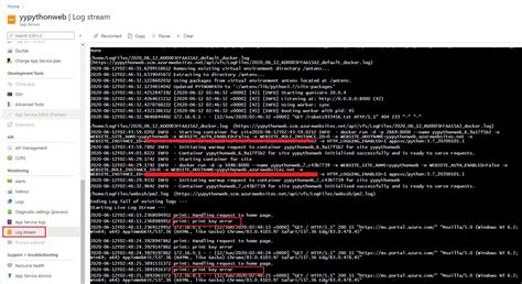 Logging How Do We Get The Exceptions Handled In Python Flask Code In Azure Web App Logs