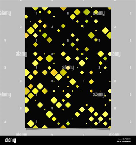 Yellow Geometric Square Pattern Flyer Background Template Stock Vector Image And Art Alamy