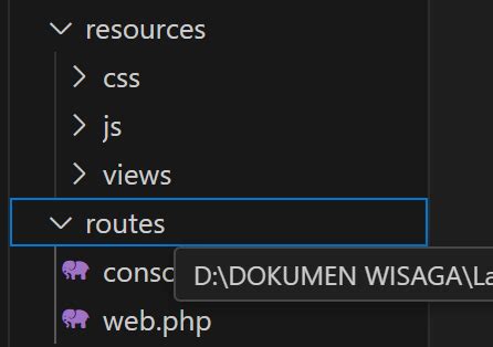 Struktur Folder Projek Baru Laravel