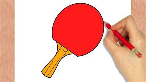 How To Draw A Ping Pong Paddle Easy Youtube