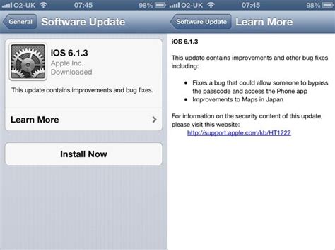 IOS 6 1 3 Update Released To Fix IPhone Passcode Bug