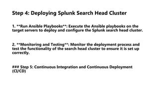 CI CD Benefit Splunk Search Head Cluster Using Ansible And GitLab As The Repository Ppt