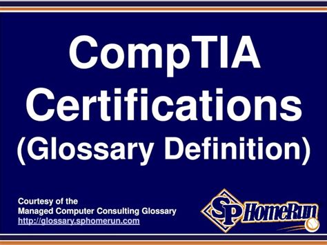 PDF CompTIA Certifications Glossary Definition Slides DOKUMEN TIPS