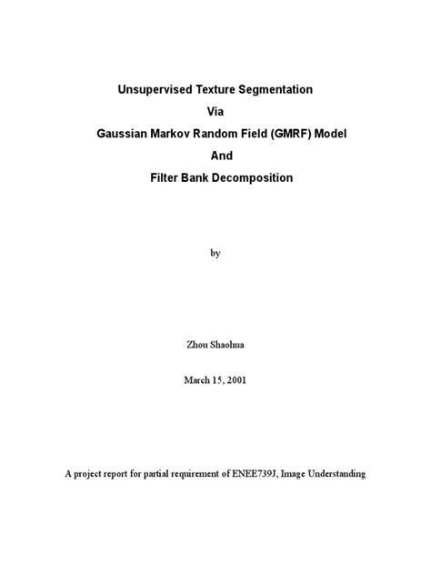 Texture Segmentation Pdf Image Segmentation Cluster Analysis