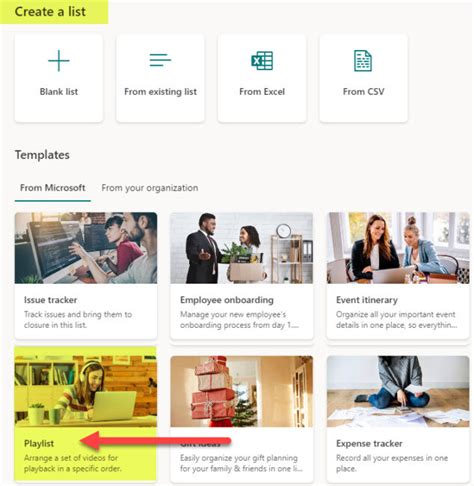 How To Create A Video Playlist Using The Playlist List Template In Sharepoint Online