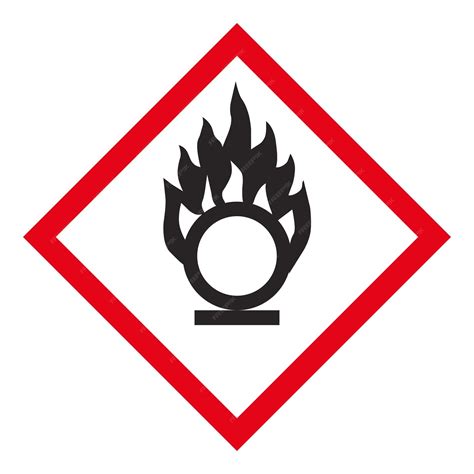 Premium Vector Oxidation Warning Symbol Ghs Label