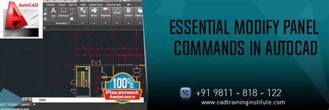 Essential Modify Panel Commands In Autocad Autocad Training