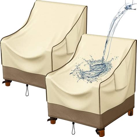China Patio Garden Chair Covers Waterproof Beige Black Outdoor