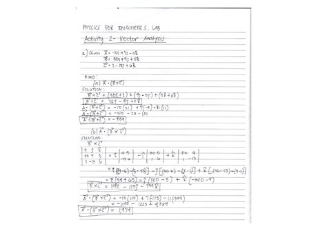 SOLUTION Vector Analysis Studypool