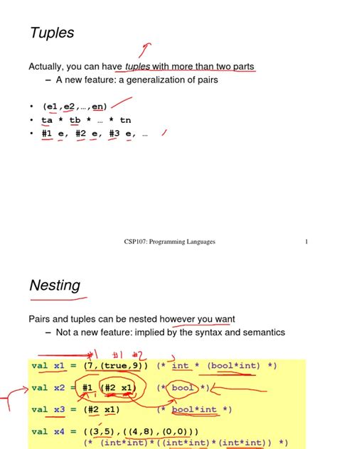 Functions Tuples Pairs And List Pdf