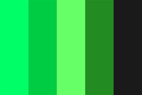 Green Fire Minecraft Color Palette