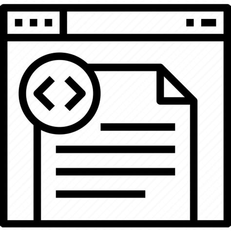 Browser Code Document Interface Web Webpage Icon Download On