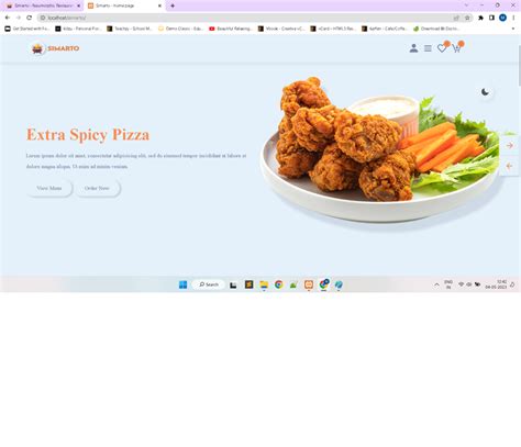 Food Resturant Website Design Without Admin Pannel Code With Selenas