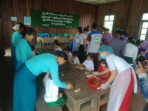 လေရှီးမြို့၌ Kg ကျောင်းသားကလေးငယ်များအား ကျောင်းတွင်းအာဟာရ ကျွေးမွေးခြင