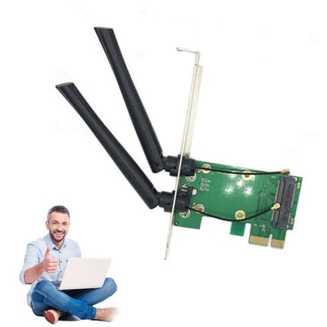 Hpdl Wireless Wifi Network Card Mini Pci E To Pci E 1x Desktop S7c5 Adapter P6g5o