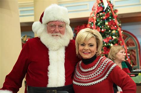 Mama Lori Posing With Santa Claus God The Father Christmas Sweaters