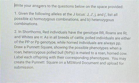 solved write your answers to the questions below on the
