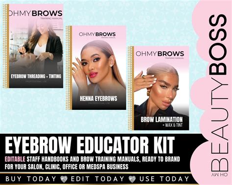 Editable Brow Treatments Training Manuals Eyebrow Lamination Etsy
