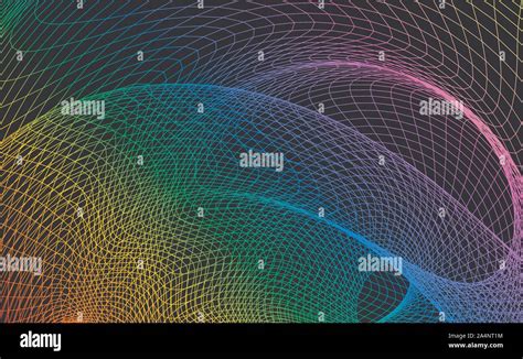 Rainbow Abstract Background With A Dynamic Wave Big Data Vector Illustration Vector Stock