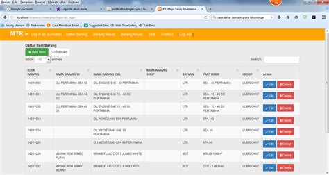 Program Stock Barang Php Tutorial Seoftseojm