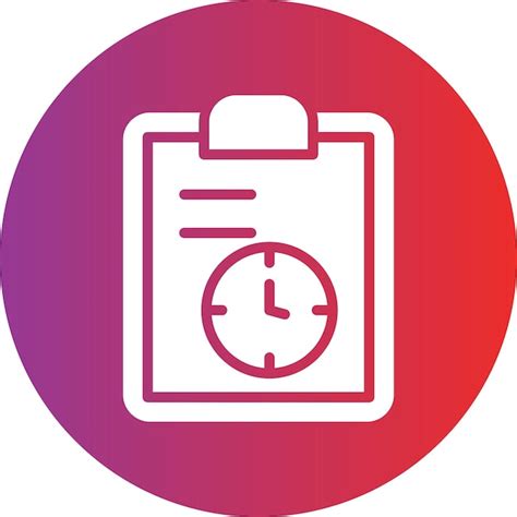 Estilo De ícone De Agendamento De Tarefas Vetor Premium