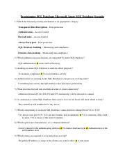 Provisioning SQL Database Microsoft Azure SQL Database Security Pdf Provisioning SQL Database