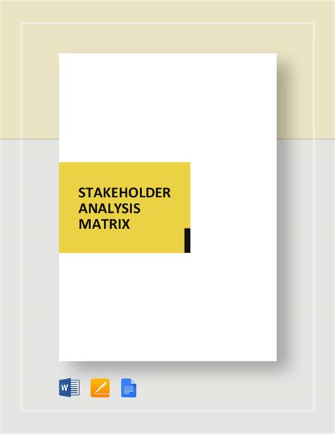 Stakeholder Templates In Word Free Download