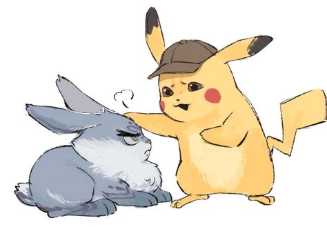 E Aster Bunnymund Gyeleul Detective Pikachu Character Pikachu