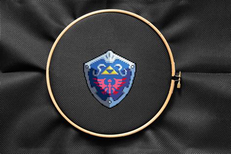 Cross Stitch Hylian Shield Pattern Perfect T For Zelda Fans Pattern For Embroidery Pdf