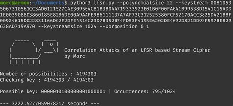 Github M0rclfsr Correlation Attack Correlation Attacks Of An Lfsr Based Stream Cipher In Python
