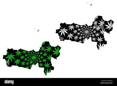 Central Java Subdivisions Of Indonesia Provinces Of Indonesia Map Is Designed Cannabis Leaf