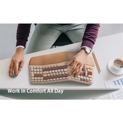 Ergonomic Keyboard And Mouse 2 4g Usb Wireless Comfortable Natural Typing Split Keyboard And