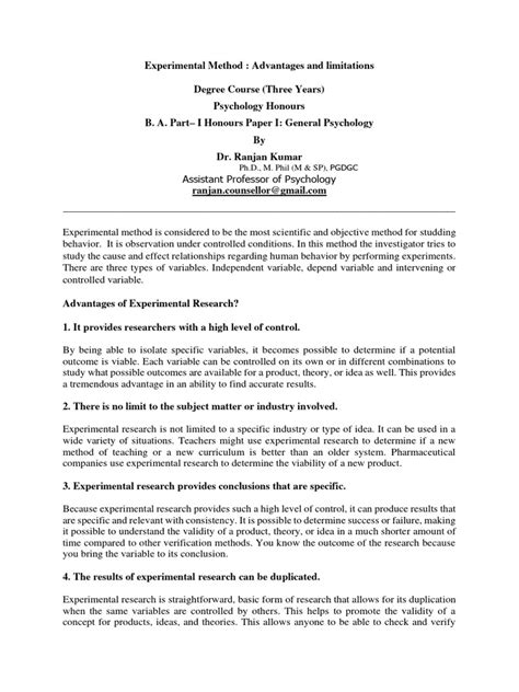 1572486481experimental Method 3 Pdf Experiment Validity Statistics