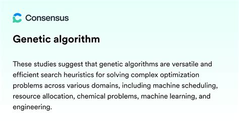 Genetic Algorithm Consensus Academic Search Engine