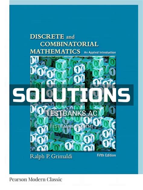 Solutions Manual For Discrete And Combinatorial Mathematics 5th Edition