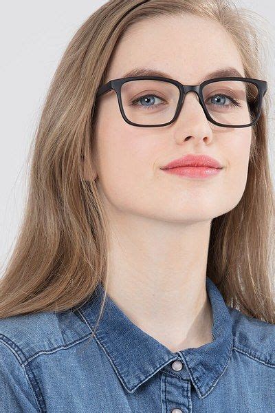 November Rectangle Matte Black Full Rim Eyeglasses Eyebuydirect