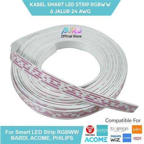 Jual Kabel Meteran Untuk Smart LED Strip RGBWW 6 Pin WIFI BARDI PHILIPS WIZ ACOME BOSMAN Etc