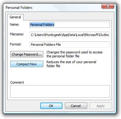 Quick Tip Easily Compact Outlook Data Files