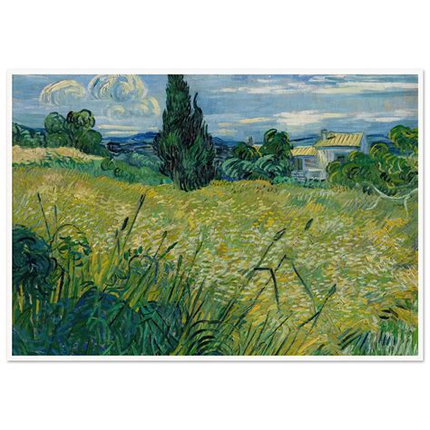 Green Wheat Field With Cypress 1889 Art Print Vincent Van Gogh