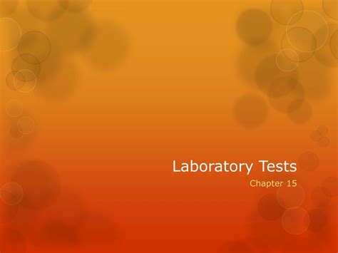 PPT Laboratory Tests PowerPoint Presentation Free Download ID