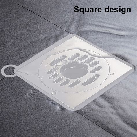 Washranp Square Shower Drain Cover Silicone Floor Drain Cover Easy To