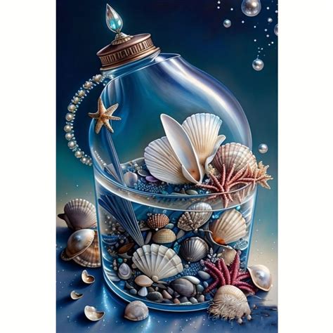 Temu｜해양 테마 다이아몬드 페인팅 키트 라운드 다이아몬드 아크릴 Pmma 소재 40x70cm1575x2756in 모자이크 아트 홈 데코 모자이크 아트