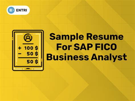 Sample Resume For Sap Fico Business Analyst Entri Blog