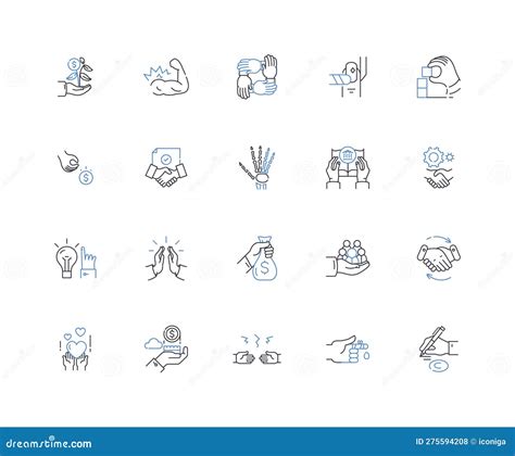 Conversation Skill Line Icons Collection Listening Communication