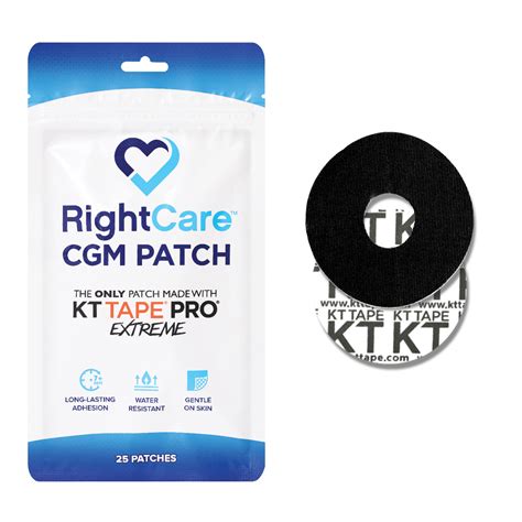 Rightcare Cgm Adhesive Patch Made With Kt Tape Dexcom G7 Bag Of 25 Rightcare Patch