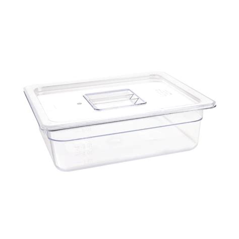 Vogue Polycarbonate 1 2 Gastronorm Container 100mm Clear U229