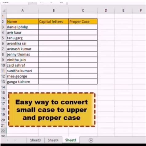 Easy Way To Convert Into Proper And Upper Caseexcelformulatrending
