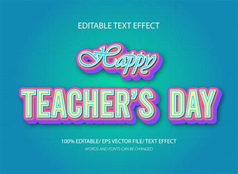 Happy Teacher Day 3d Text Effect Images Free Download On Freepik