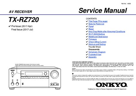 Onkyo Tx Rz720 Service Manual Download Schematics Eeprom Repair Info